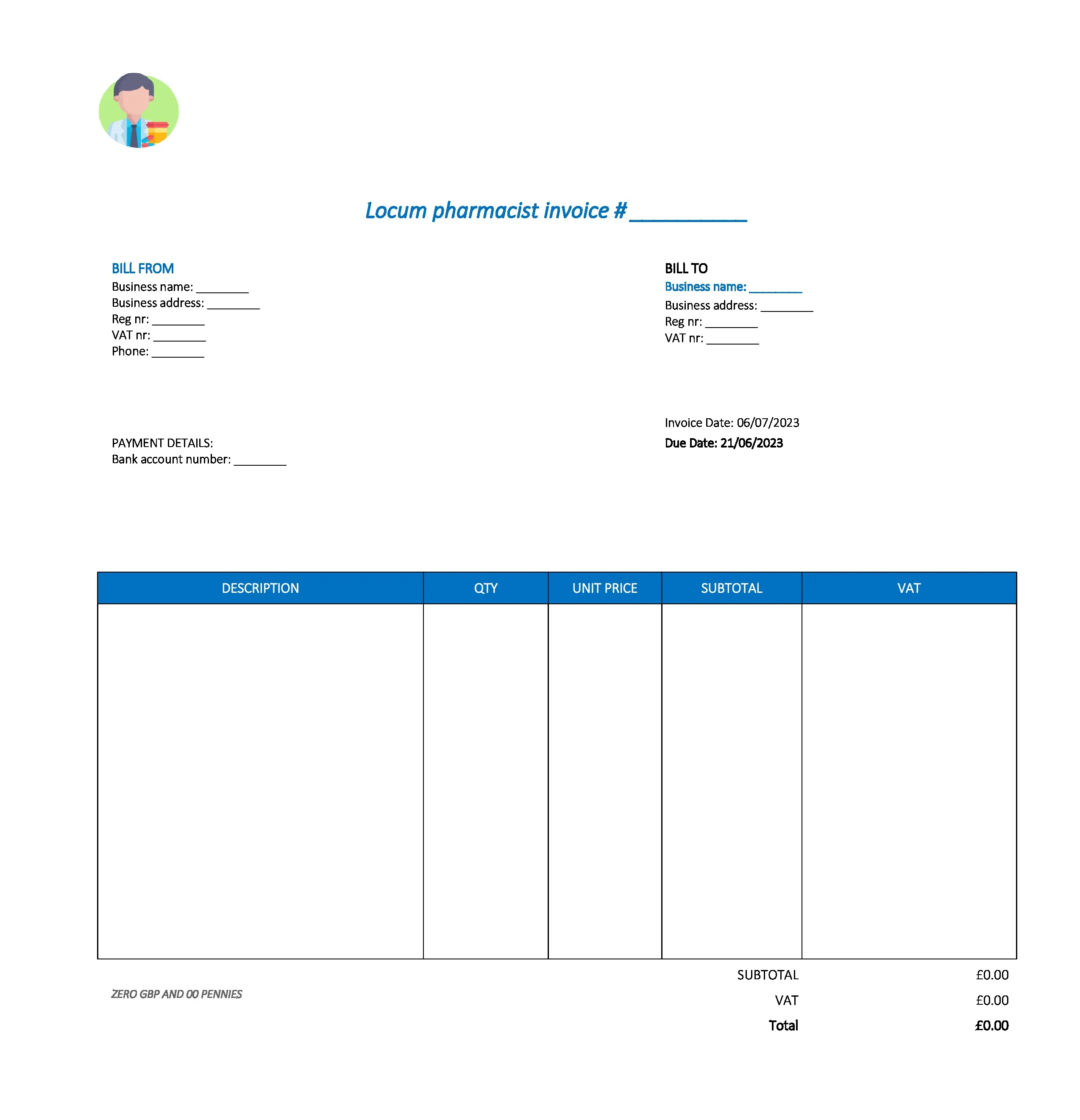 35 Free Locum Pharmacist Invoice Templates UK - Word, Excel, PDF ...