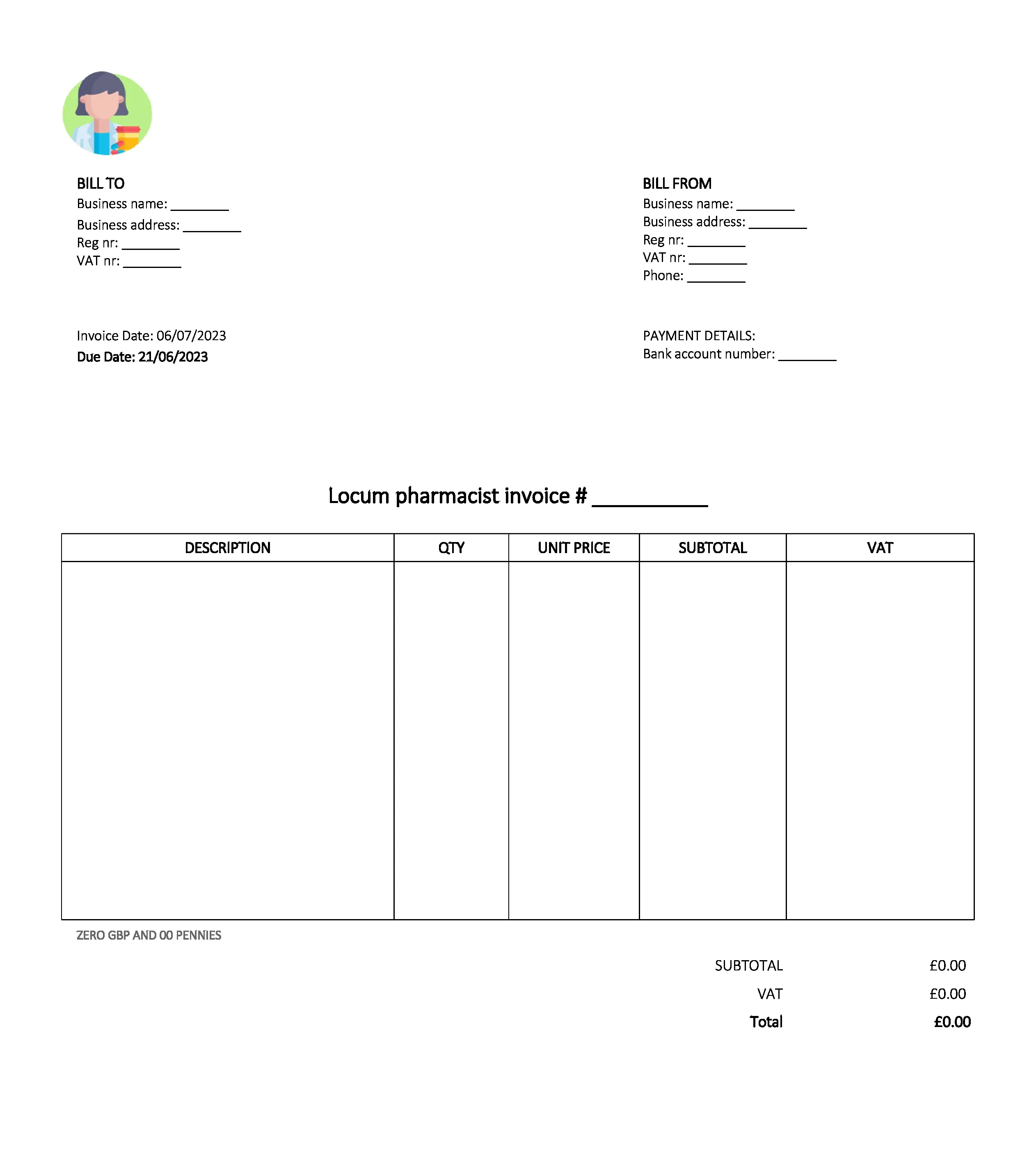 35 Free Locum Pharmacist Invoice Templates UK - Word, Excel, PDF ...