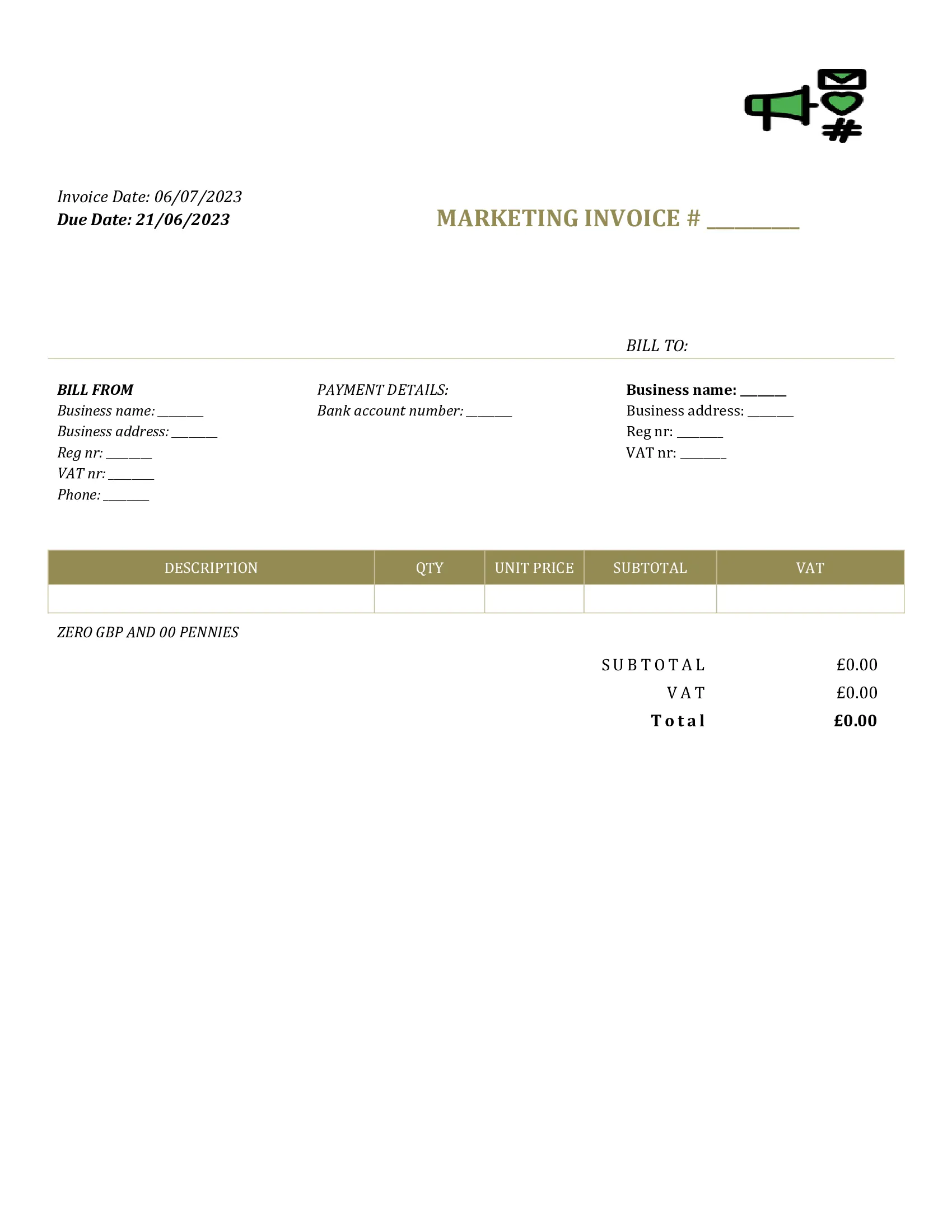 Sales Invoice Template Word Sales Invoice Template For Word